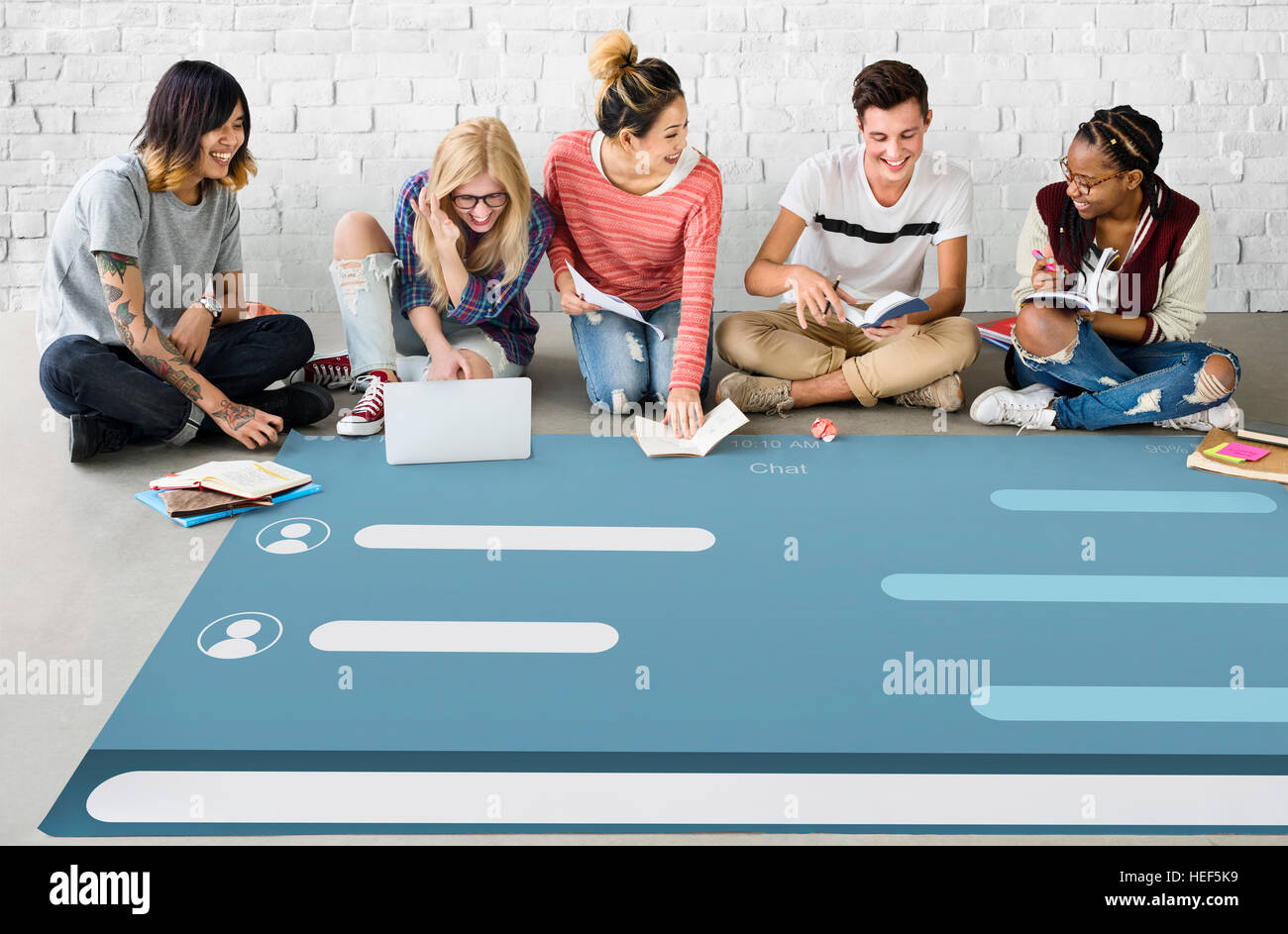 Blank Chat Mock Up Concept Stock Photo - Alamy