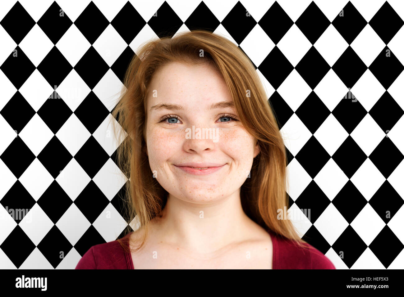 Young Woman Positive Expression Concept Stock Photo - Alamy