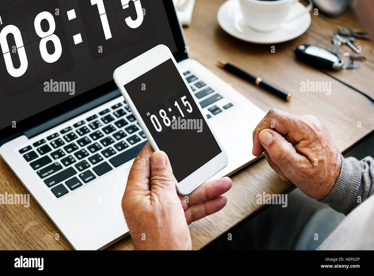 Clock Alarm Punctual Time Management Personal Organizer Concept Stock ...