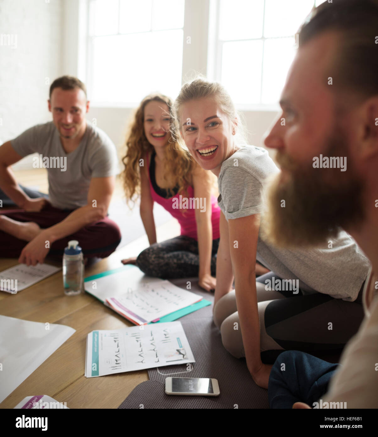 Diversity People Exercise Class Relax Concept Stock Photo - Alamy