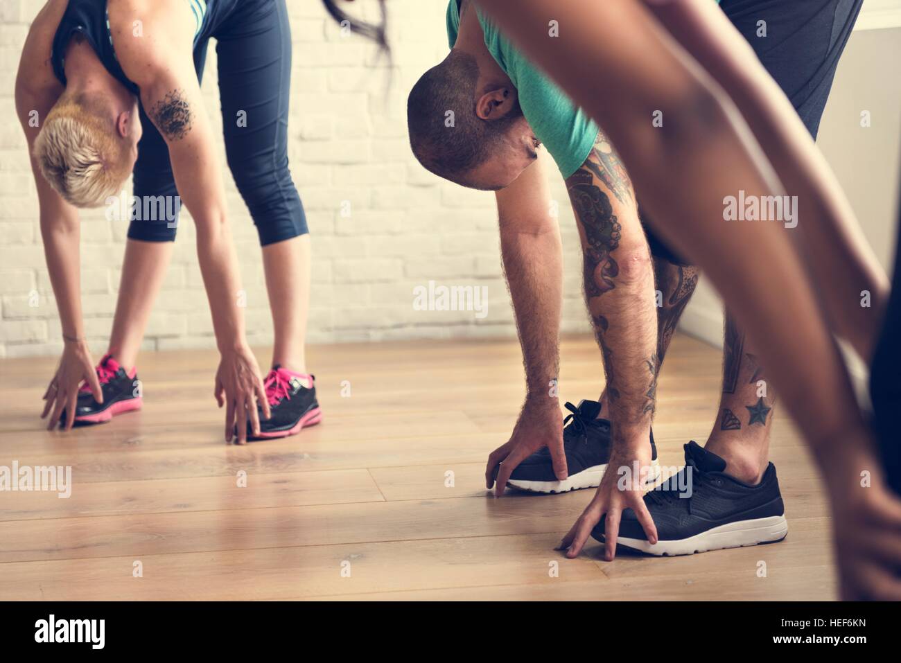 Yoga Practice Exercise Class Concept Stock Photo - Alamy