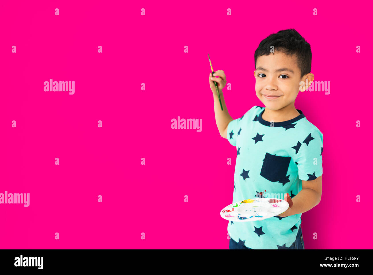 Boy Artwork Kid Child Creative Imagination Concept Stock Photo - Alamy