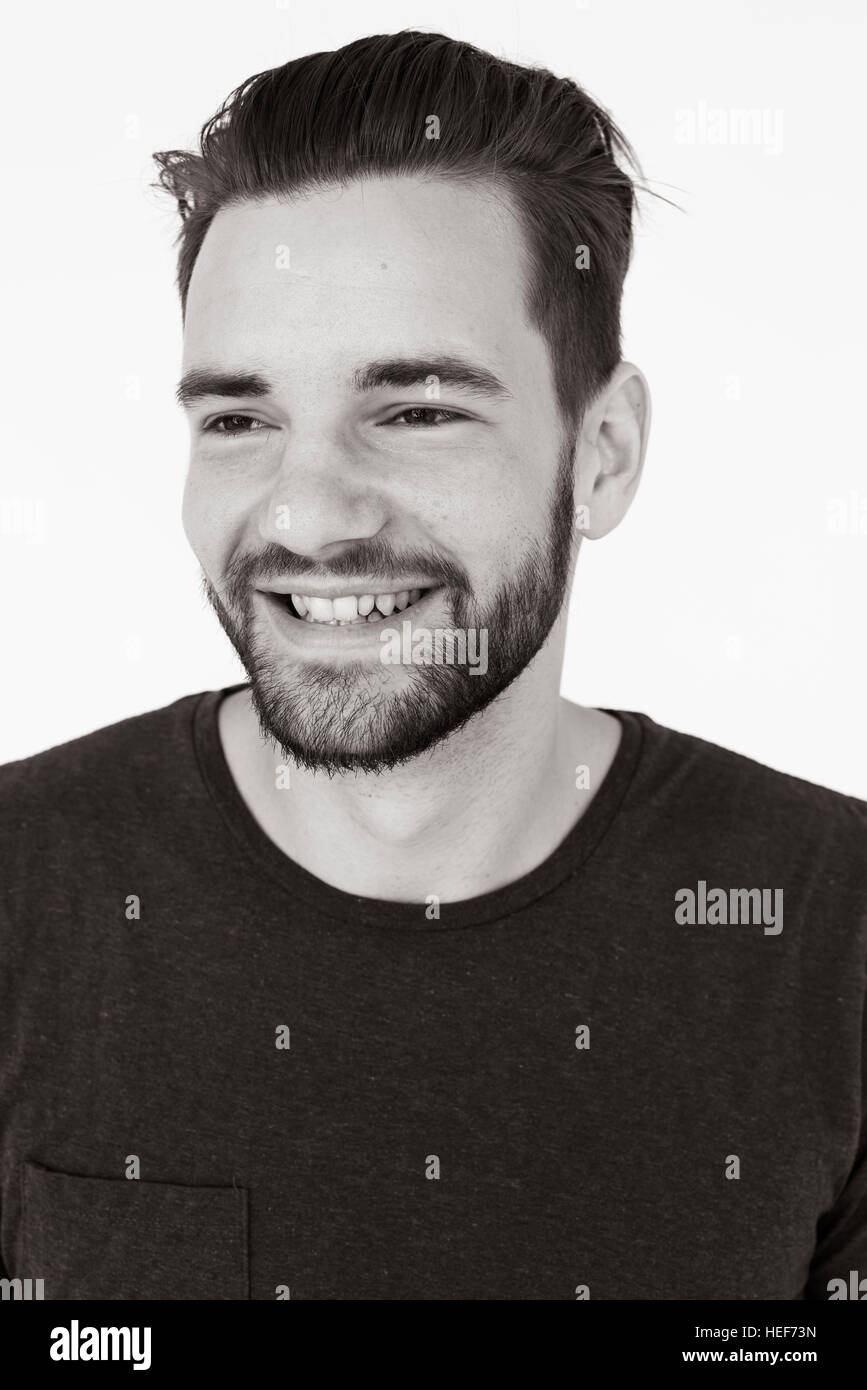 Men Smile Face Expression Portrait Concept Stock Photo - Alamy