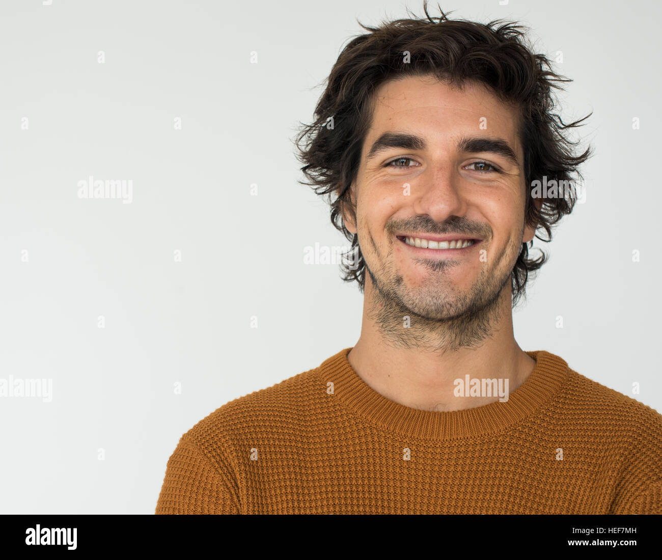 Man Smiling Happiness Portrait Concept Stock Photo - Alamy