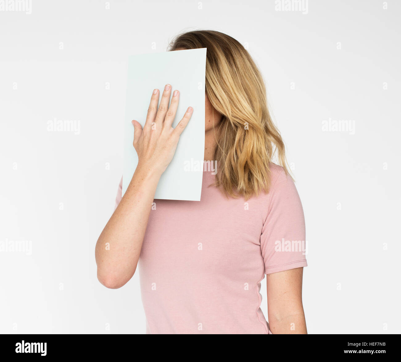 Woman Cover Face Portrait Concept Stock Photo - Alamy