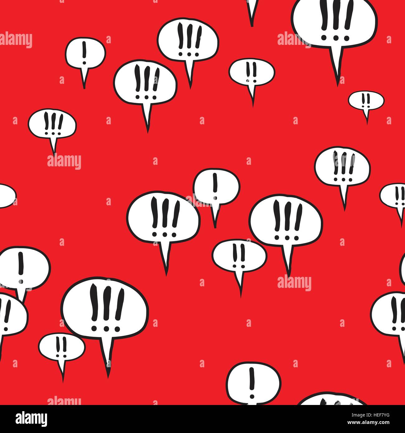 Exclamation Text Signs Red Pattern Stock Vector Image & Art - Alamy