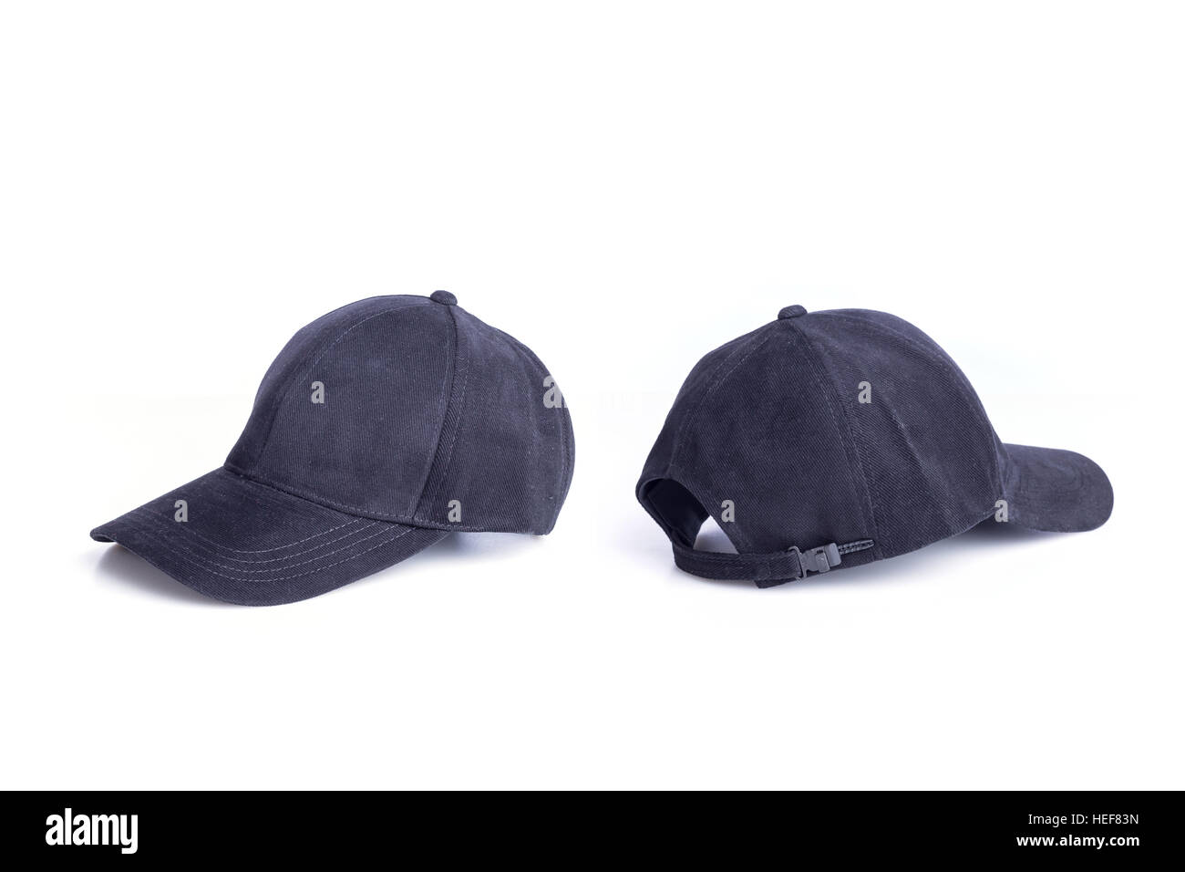 Close up new black baseball hat isolated on white background Stock ...