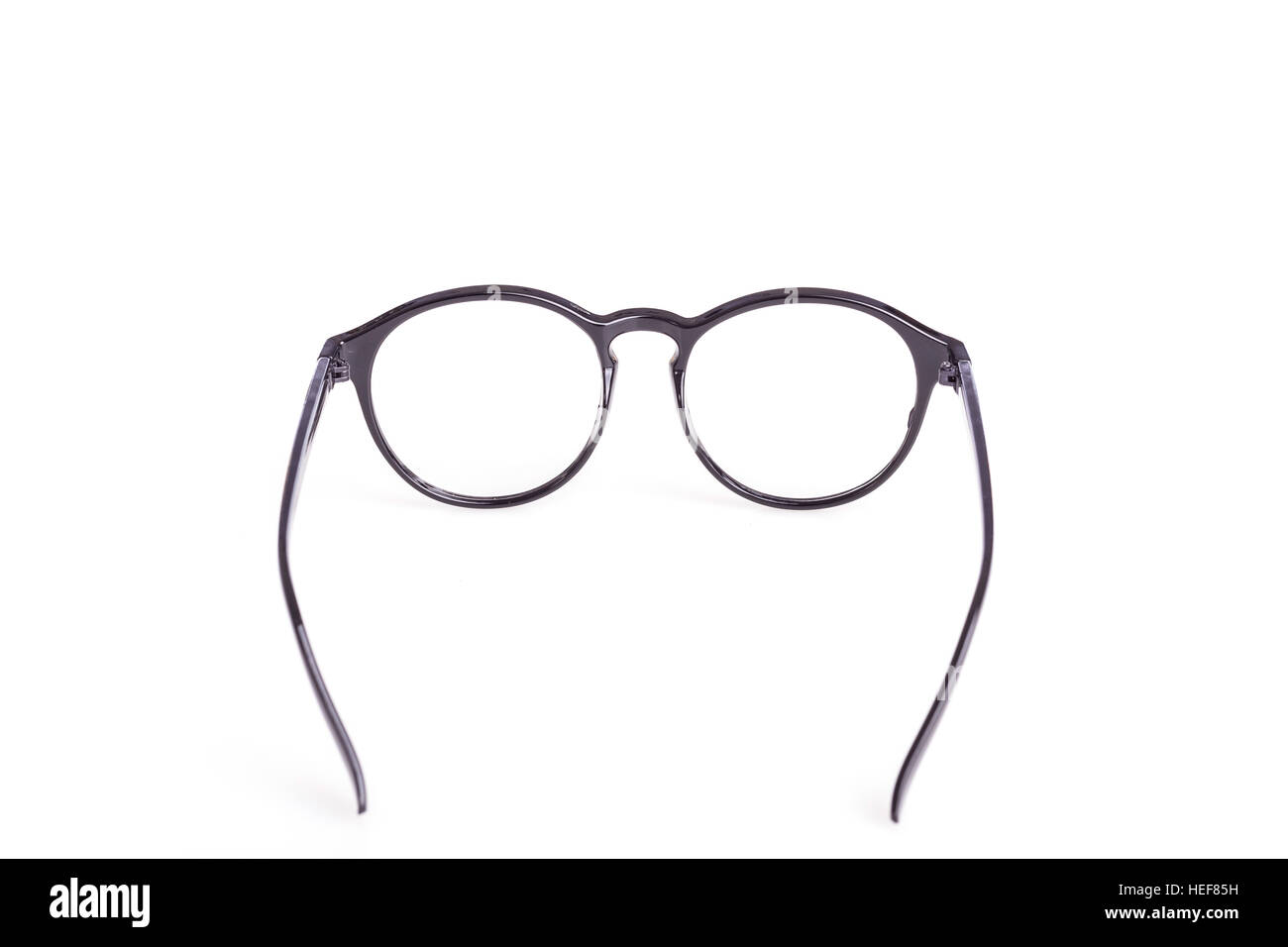 Close up black eye glasses isolated on white background Stock Photo - Alamy