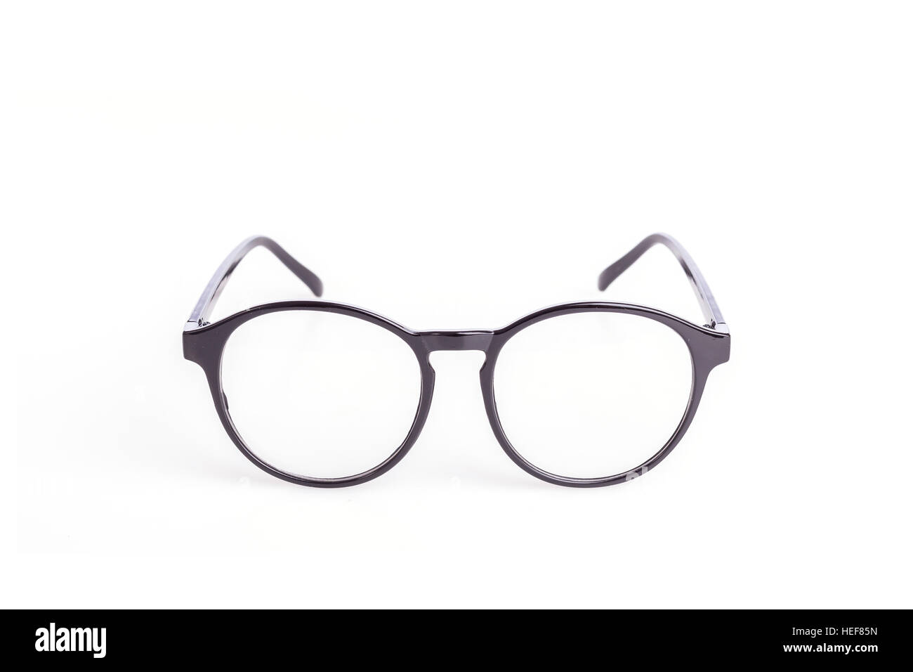 Close up black eye glasses isolated on white background Stock Photo - Alamy