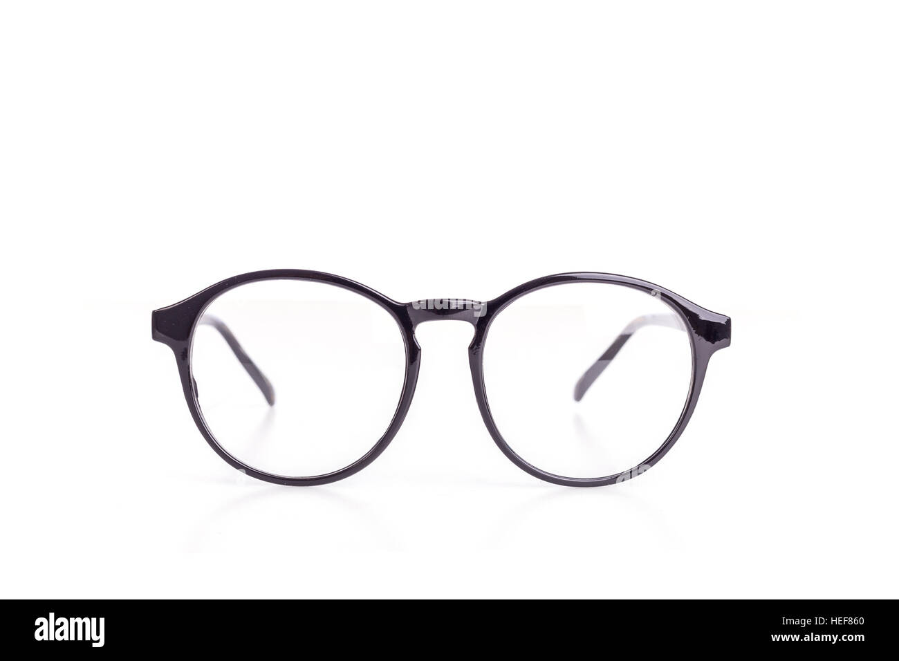 Close up black eye glasses isolated on white background Stock Photo - Alamy