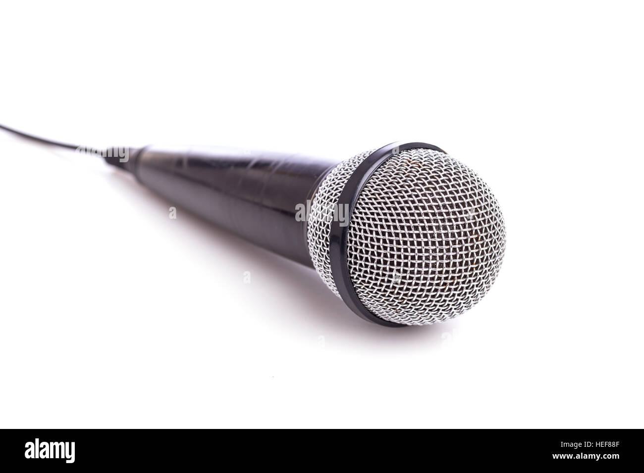 Close up old microphone isolated on white background Stock Photo - Alamy