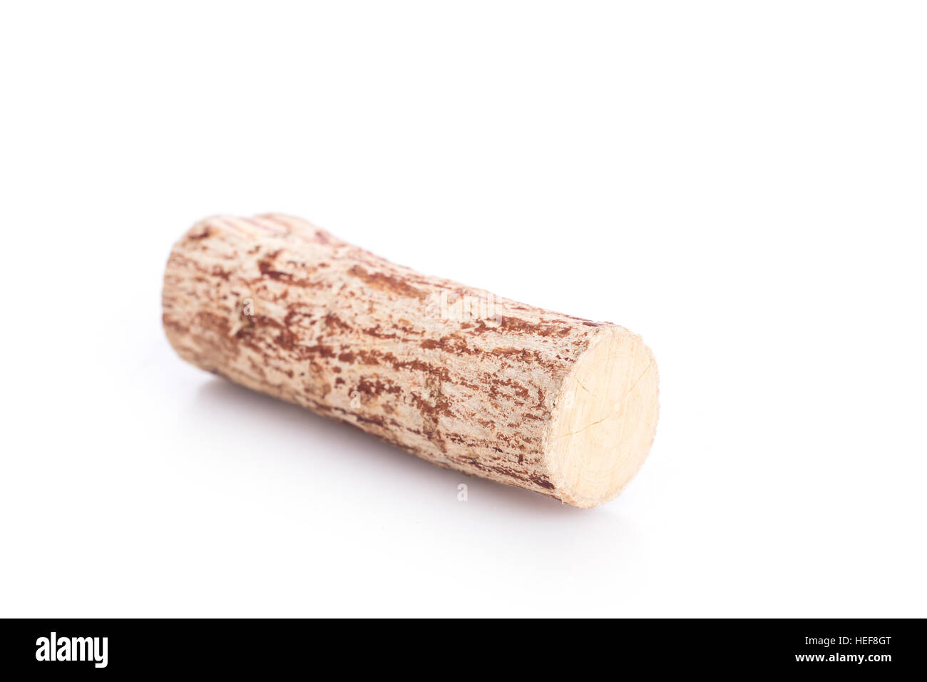 Close up Thanaka wood isolated on white background Stock Photo - Alamy