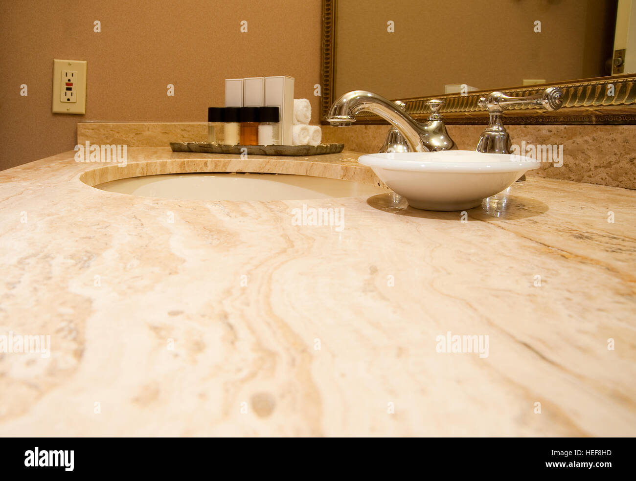 Bathroom sink and counter Stock Photo - Alamy