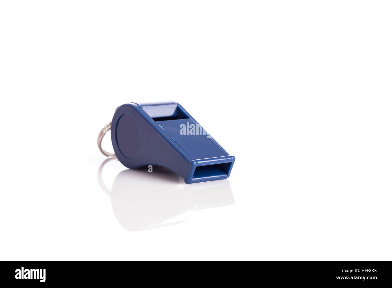 Close up new blue whistle isolated on white background Stock Photo - Alamy