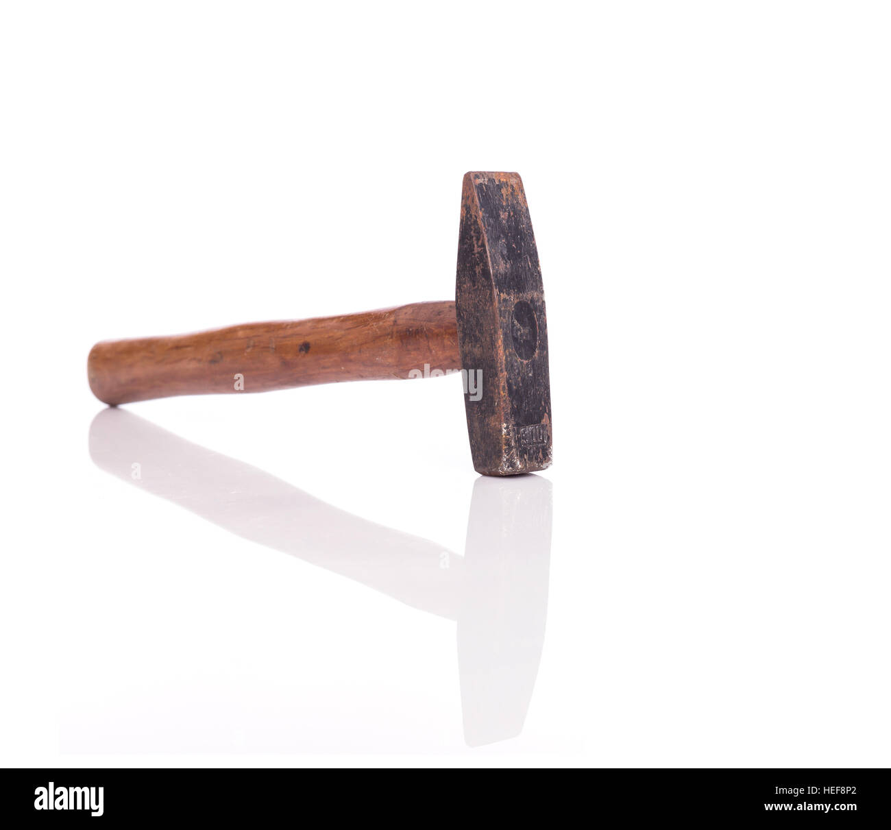 Close up old rusty hammer isolated on white background Stock Photo - Alamy