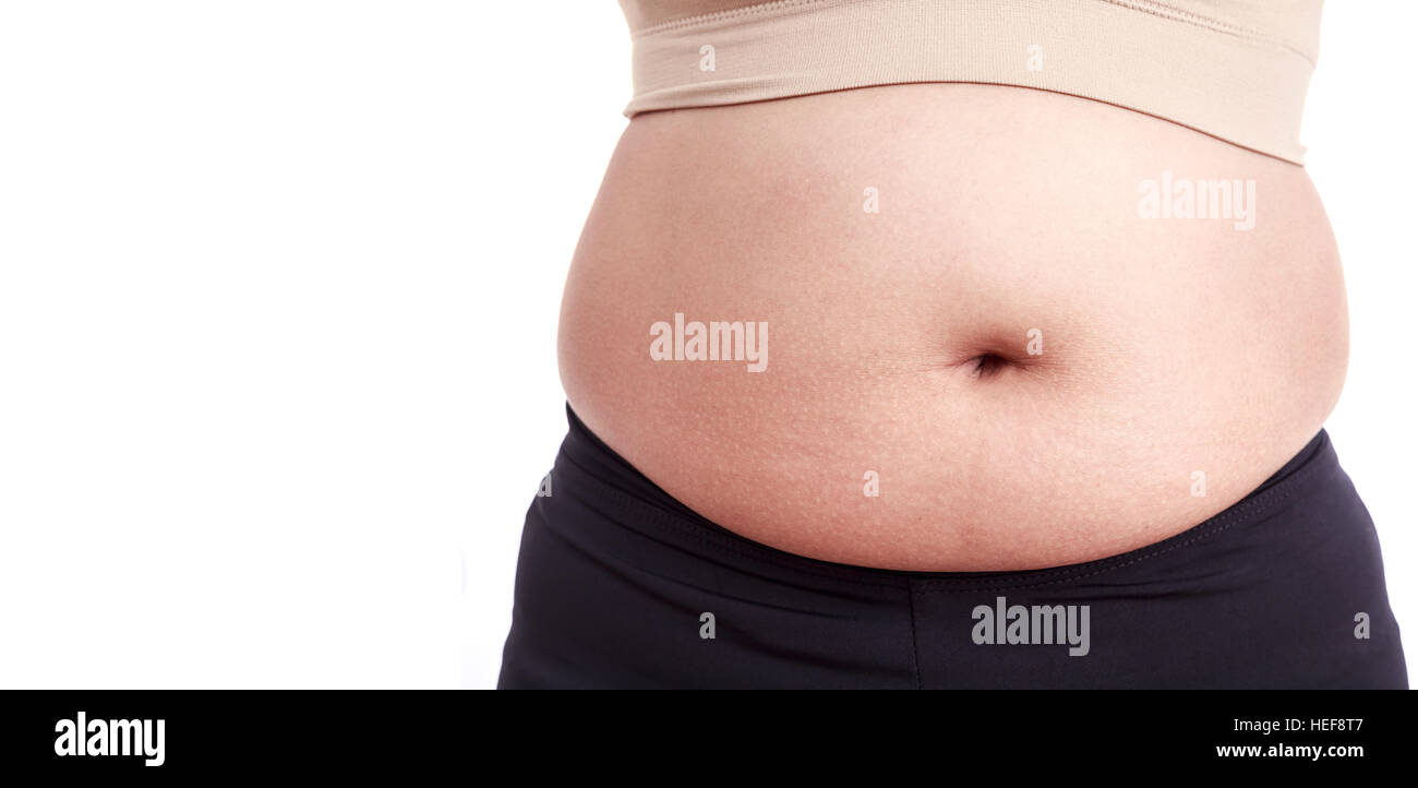 Portrait of fat woman isolated on white background : Fat and Healthy ...