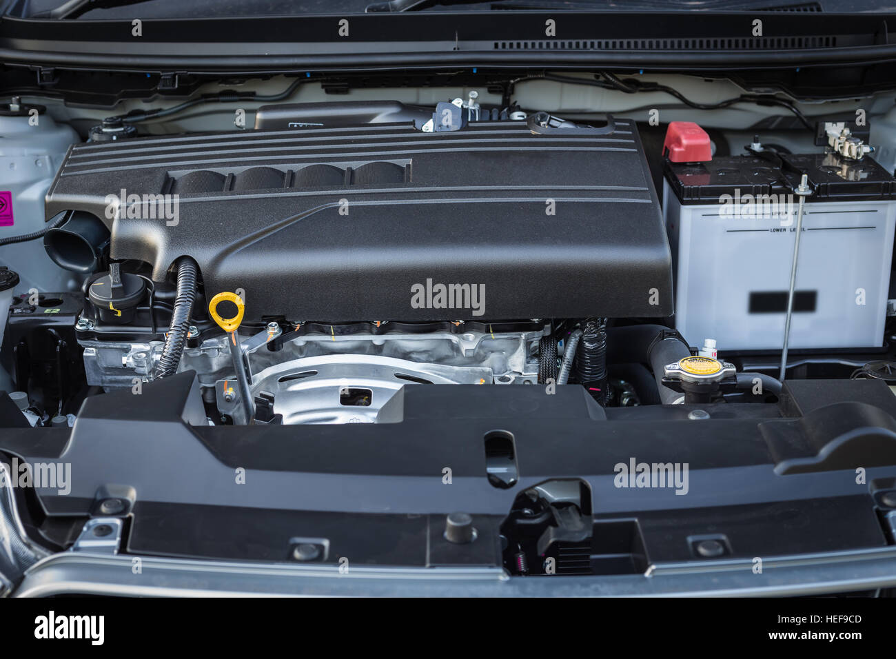 Close up detail of new car engine Stock Photo - Alamy