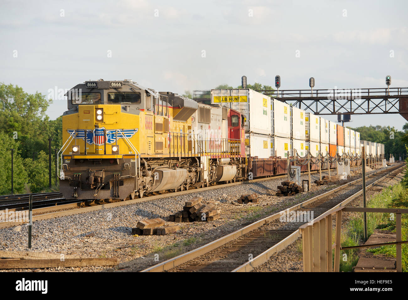 Double Stack Container Train High Resolution Stock Photography and Images - Alamy