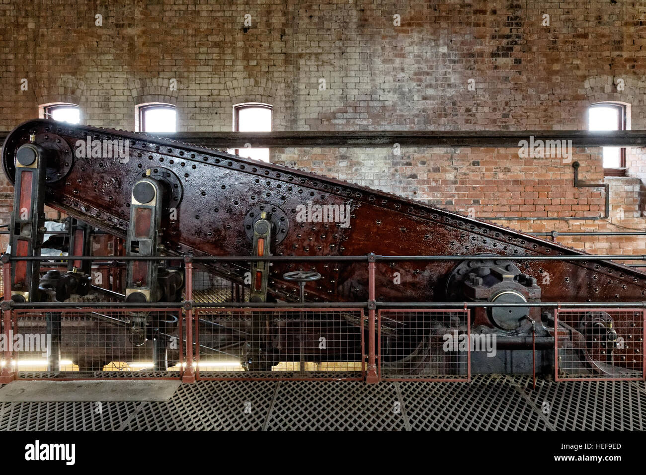 Claymills Victorian Sewage Pumping Station - on the beam floor a 13 ton ...