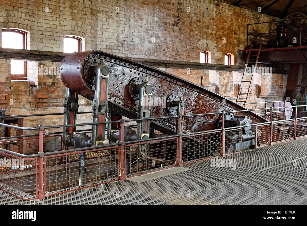 Claymills Victorian Sewage Pumping Station - on the beam floor a 13 ton ...