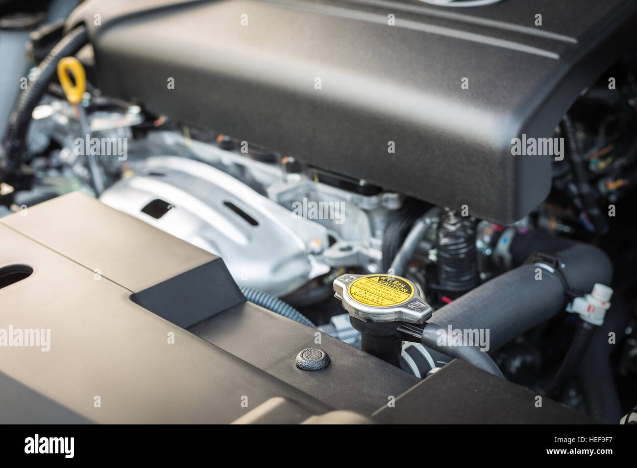 Close up detail of new car engine Stock Photo - Alamy