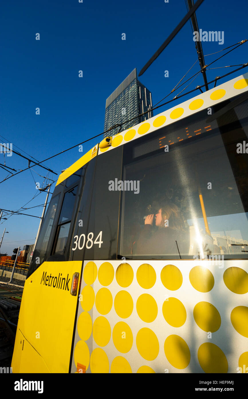 The Light Railway System at Deansgate Station in Manchester England, in ...