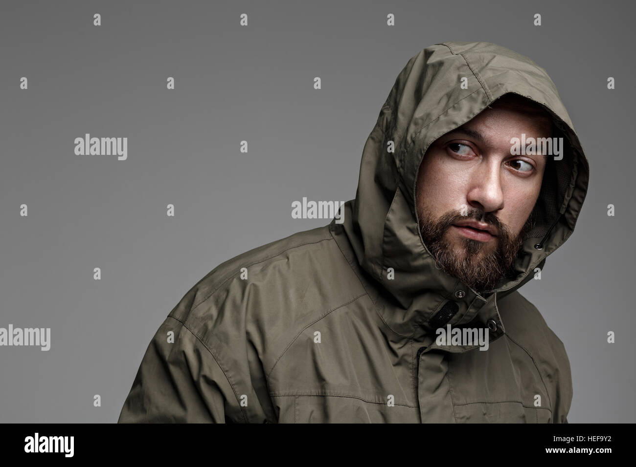 Angry bald man open head hi-res stock photography and images - Alamy