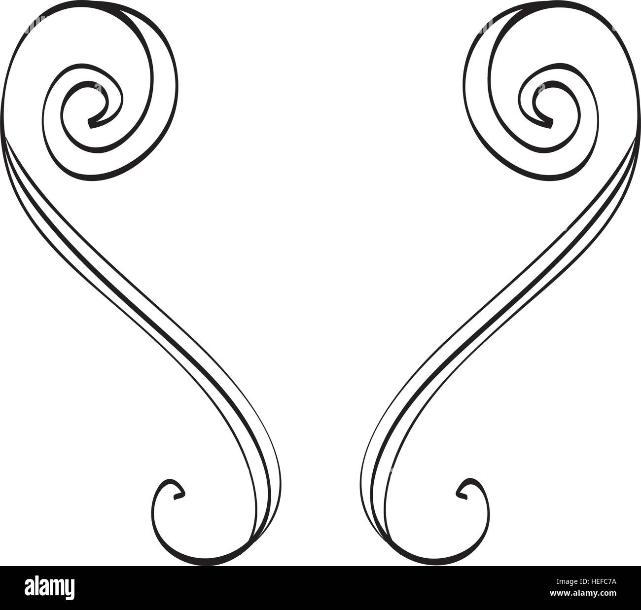 Decorative swirl line icon vector illustration graphic design Stock ...