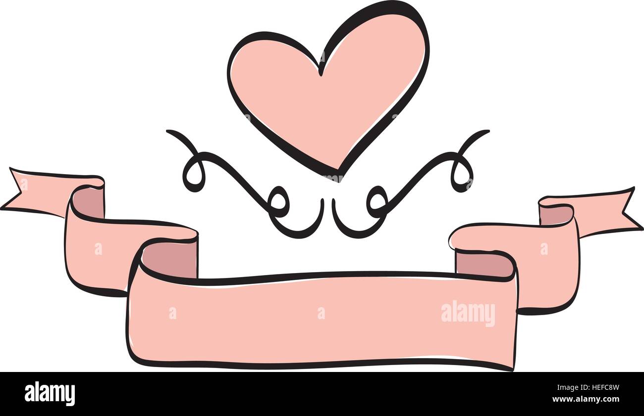 Decorative ribbon banner icon vector illustration graphic design Stock ...