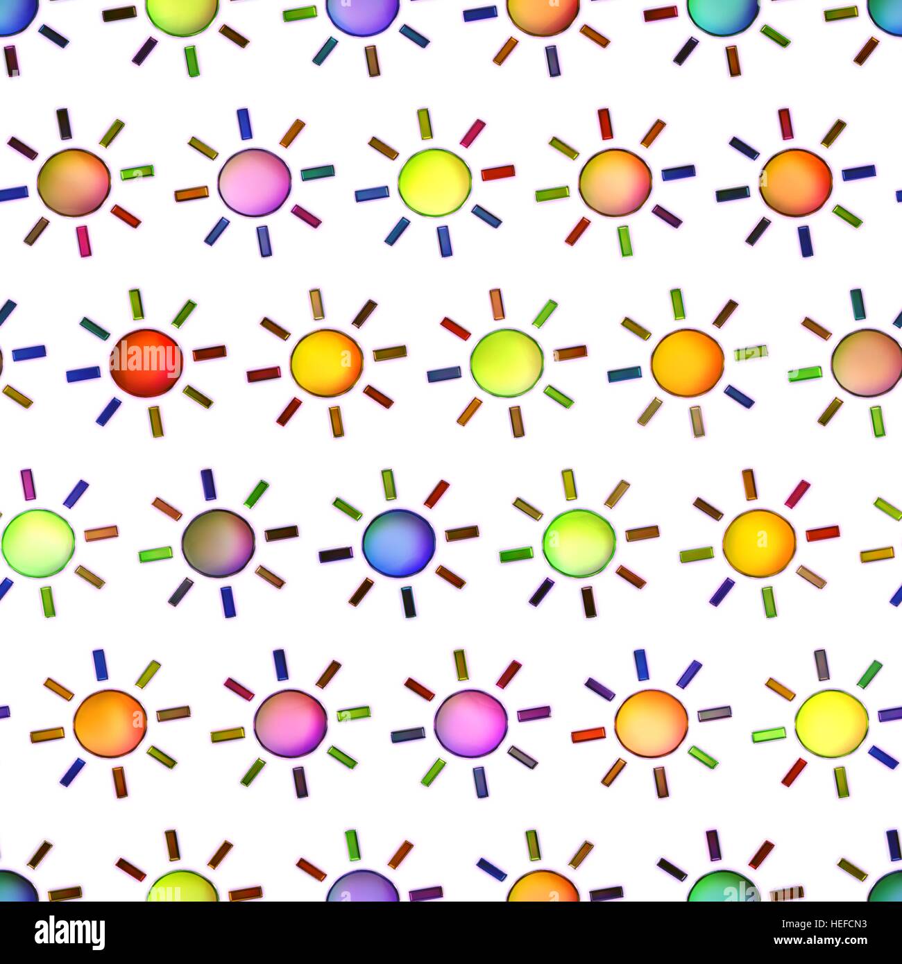 Seamless texture colorful suns Stock Photo - Alamy