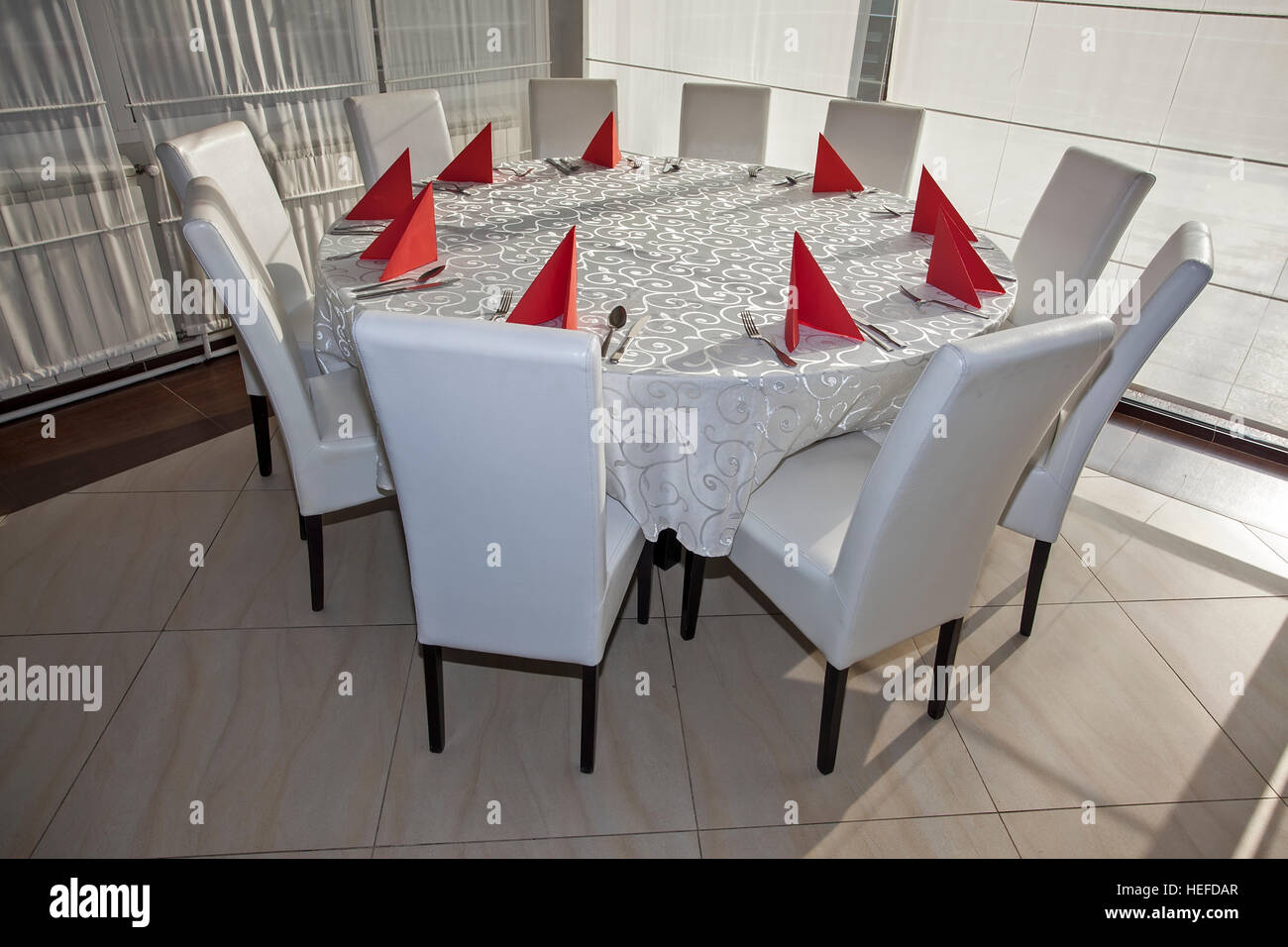 Decoration of the table in the restaurant Stock Photo - Alamy