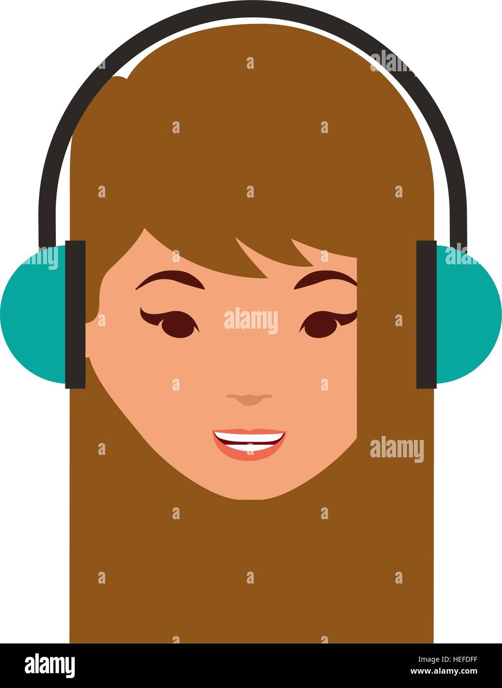 young woman with headset character vector illustration design Stock ...