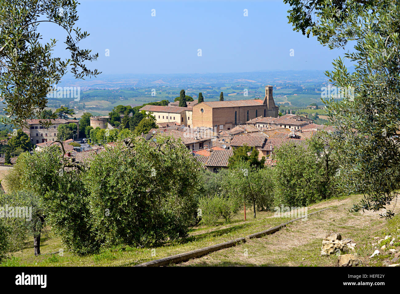 Aerial san gimignano hi-res stock photography and images - Alamy