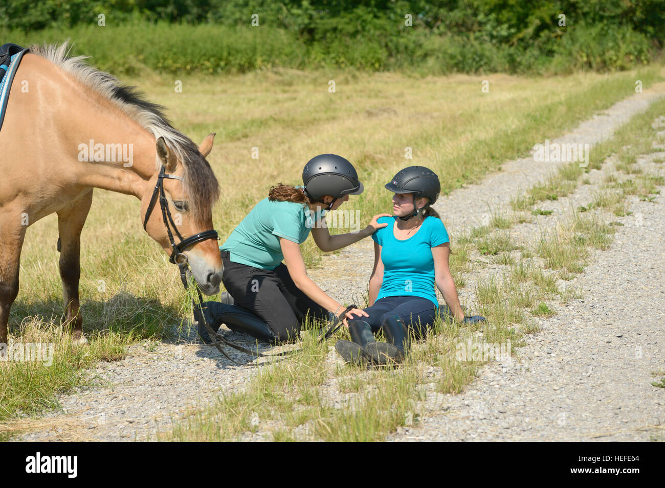 Horse riding accident hi-res stock photography and images - Alamy
