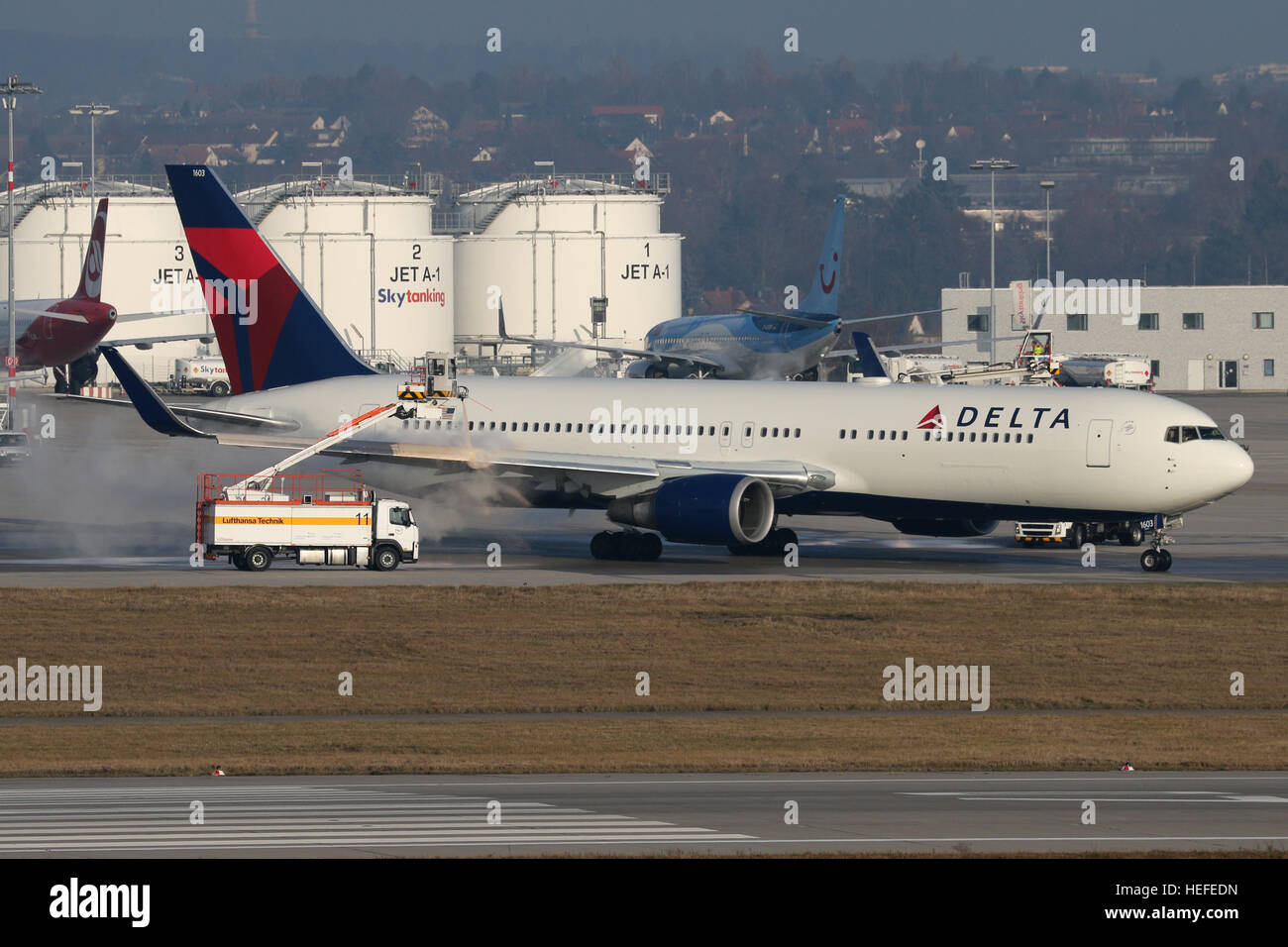 Stuttgart, Germany – December 20, 2016: Delta Airlines, Boeing 767-300 ...