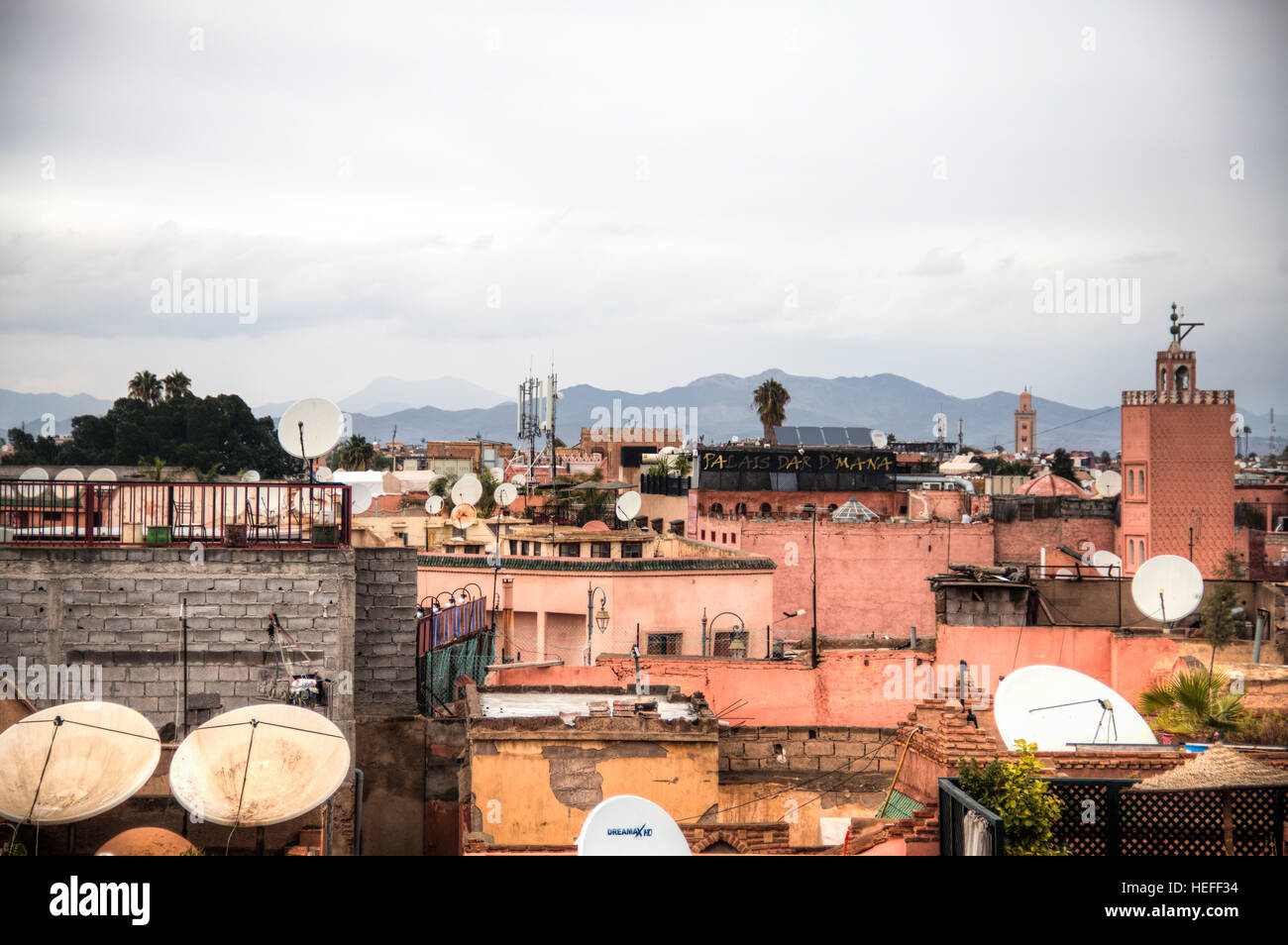 View over the city of Marrakesh in Morocco Stock Photo - Alamy