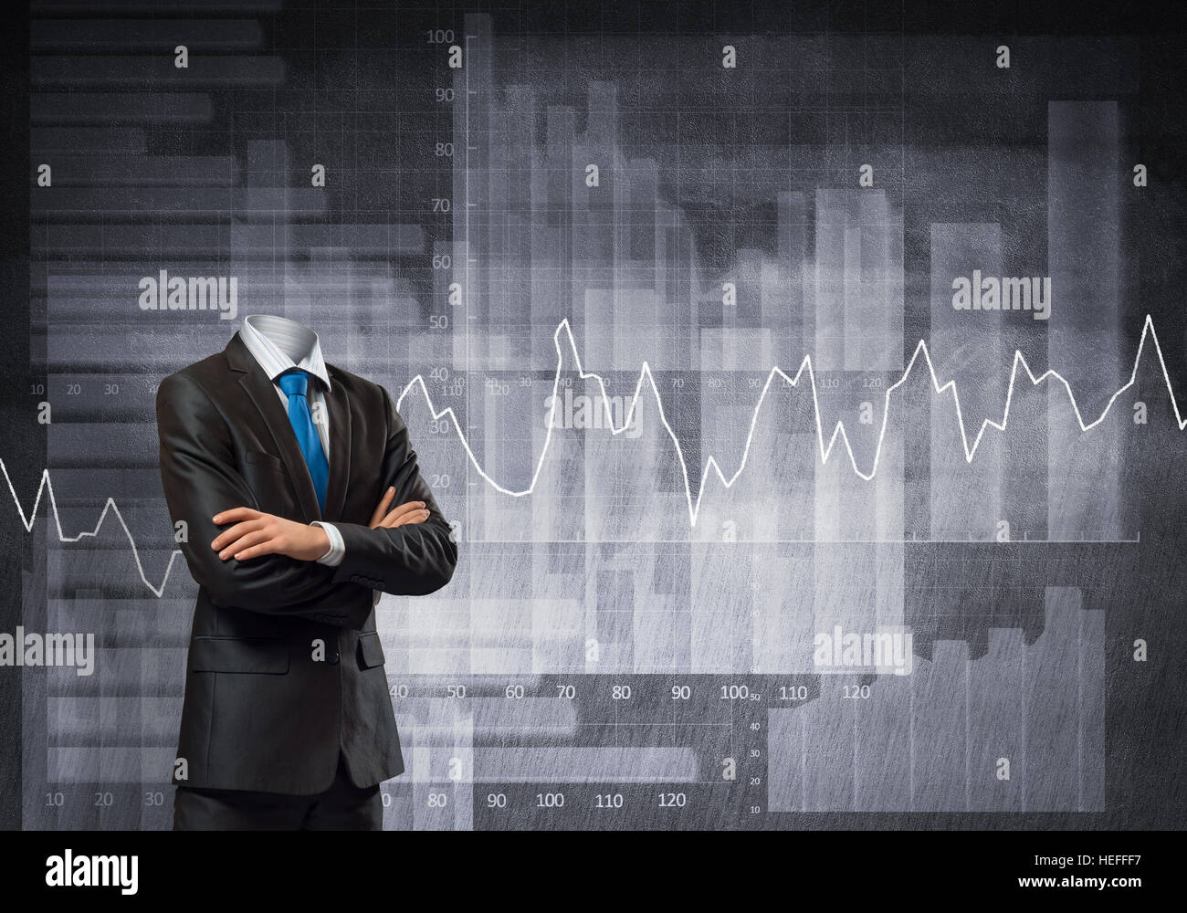 Businessman without head Stock Photo - Alamy