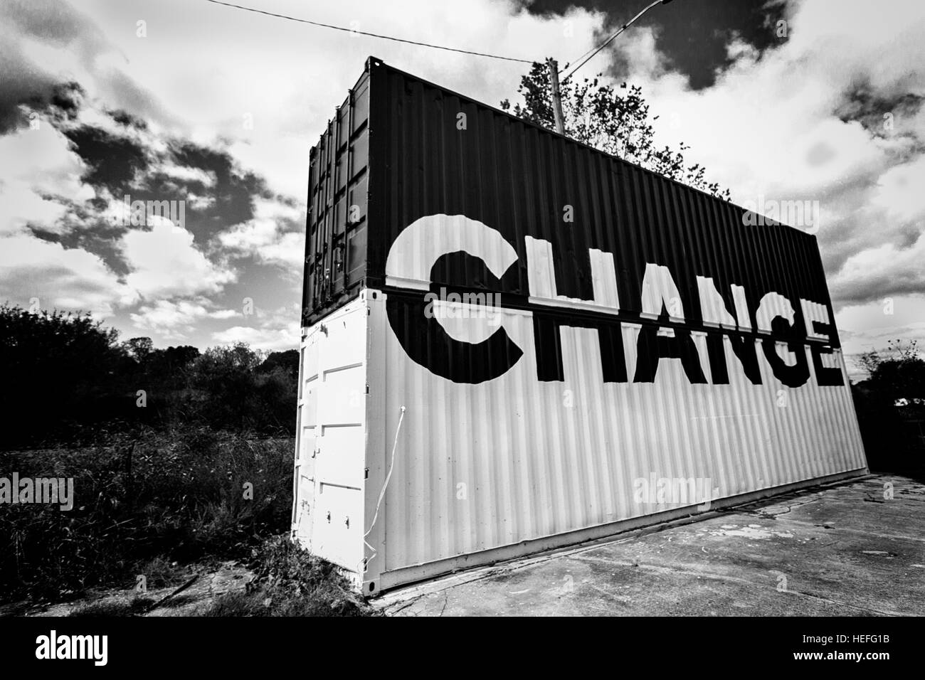 sign that says "CHANGE Stock Photo - Alamy