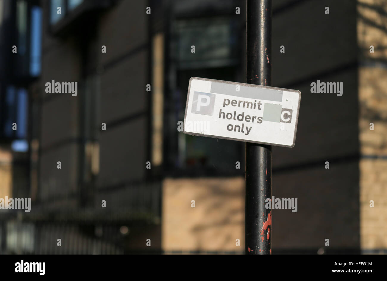 Permit holder only sign hi-res stock photography and images - Alamy