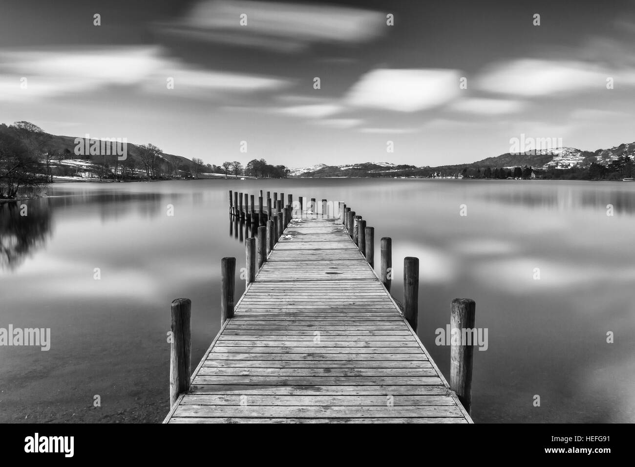 Monk Coniston jetty, the UK Lake District Stock Photo - Alamy