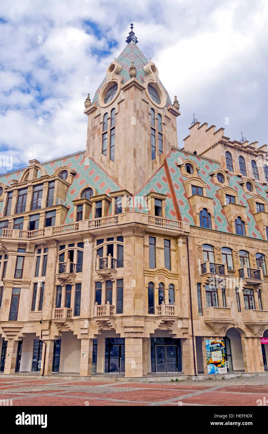 Europe Square building with colorful architecture Batumi Georgia Old ...