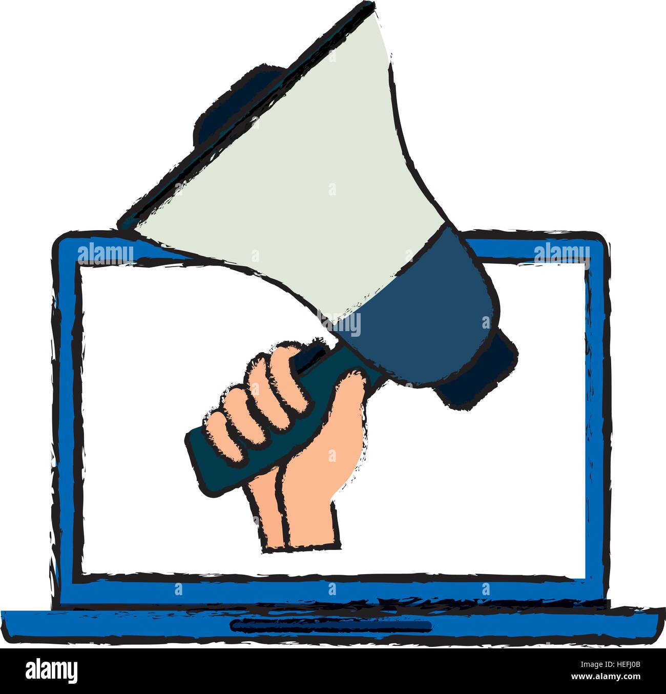 Bullhorn announce device icon vector illustration graphic design Stock ...