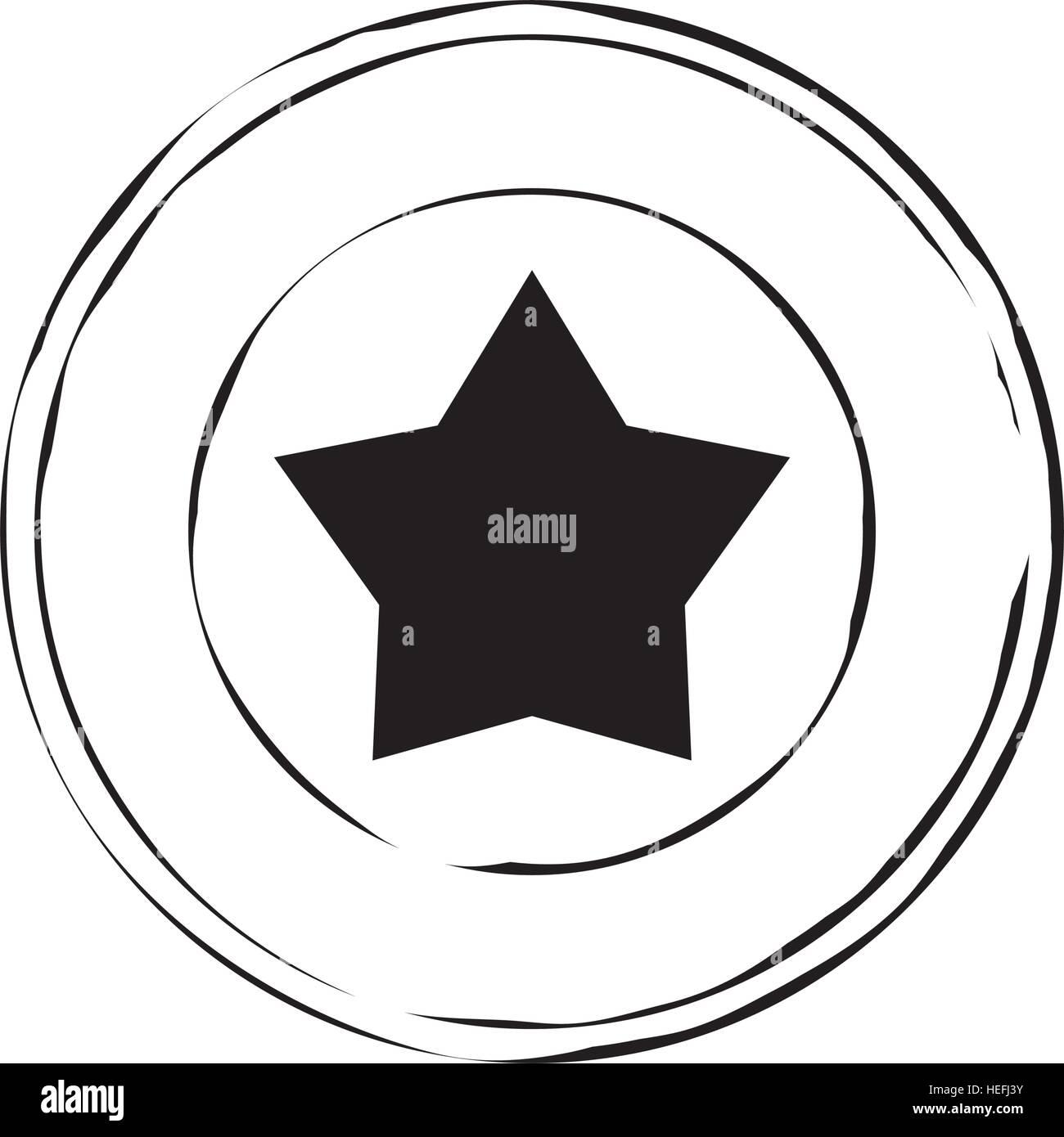 Star in round emblem icon vector illustration graphic Stock Vector ...