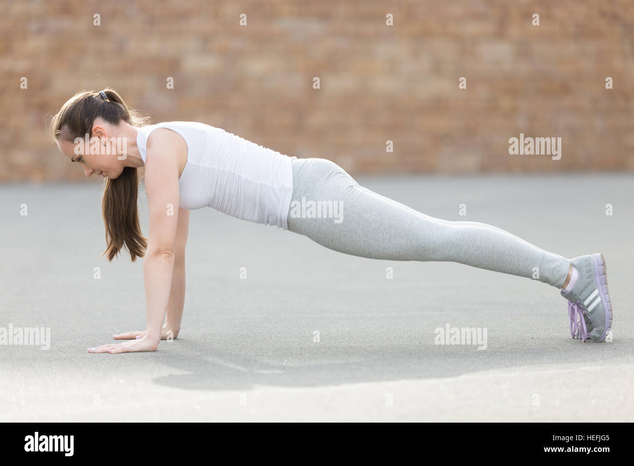 Plank yoga pose Stock Photo - Alamy