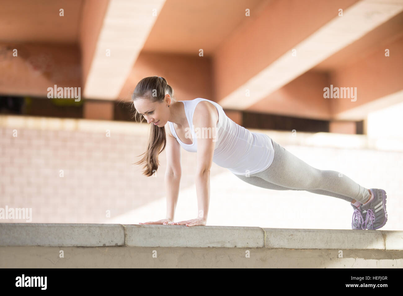 Plank yoga pose Stock Photo - Alamy