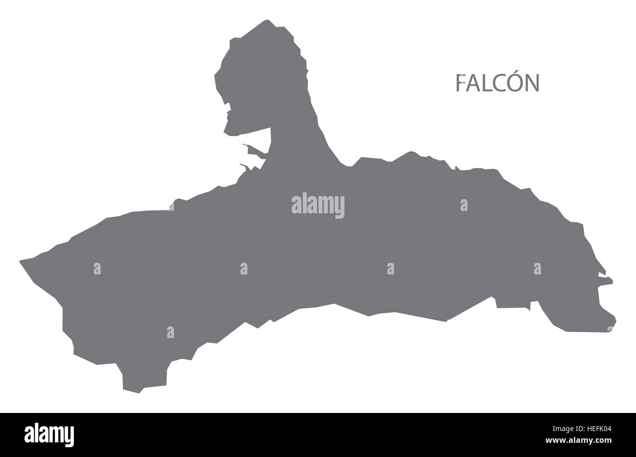 Falcon Venezuela Map in grey Stock Vector Image & Art - Alamy