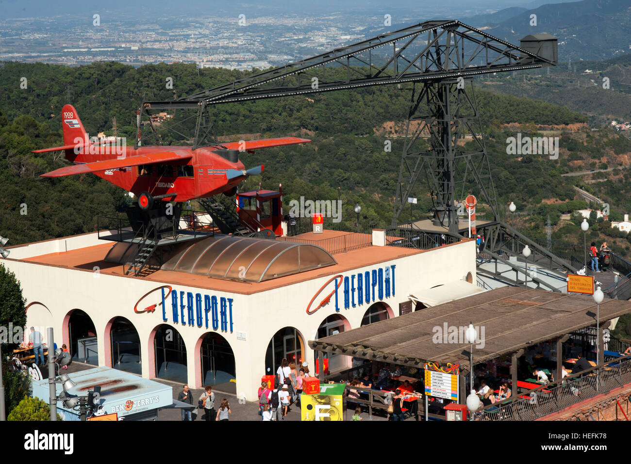 Mark airplane carousel in tibidabo amusement park hi-res stock ...