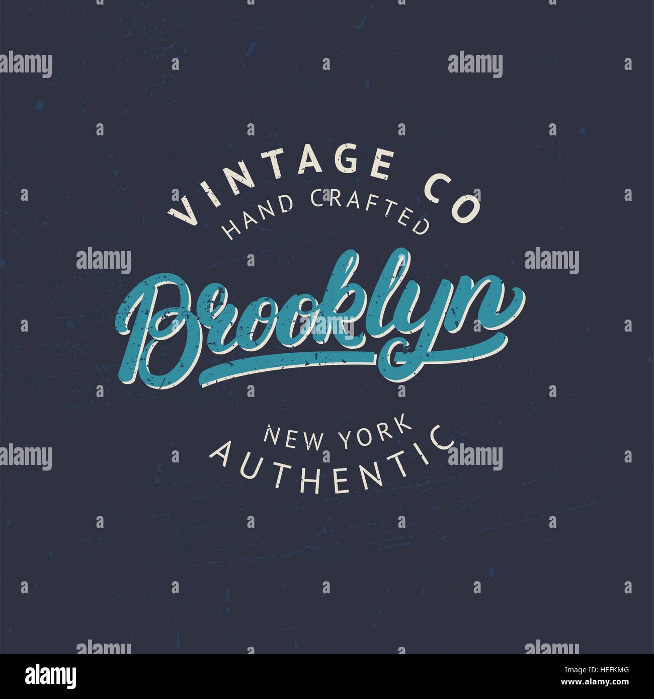 Brooklyn hand written lettering for tee print, label, badge. Apparel ...