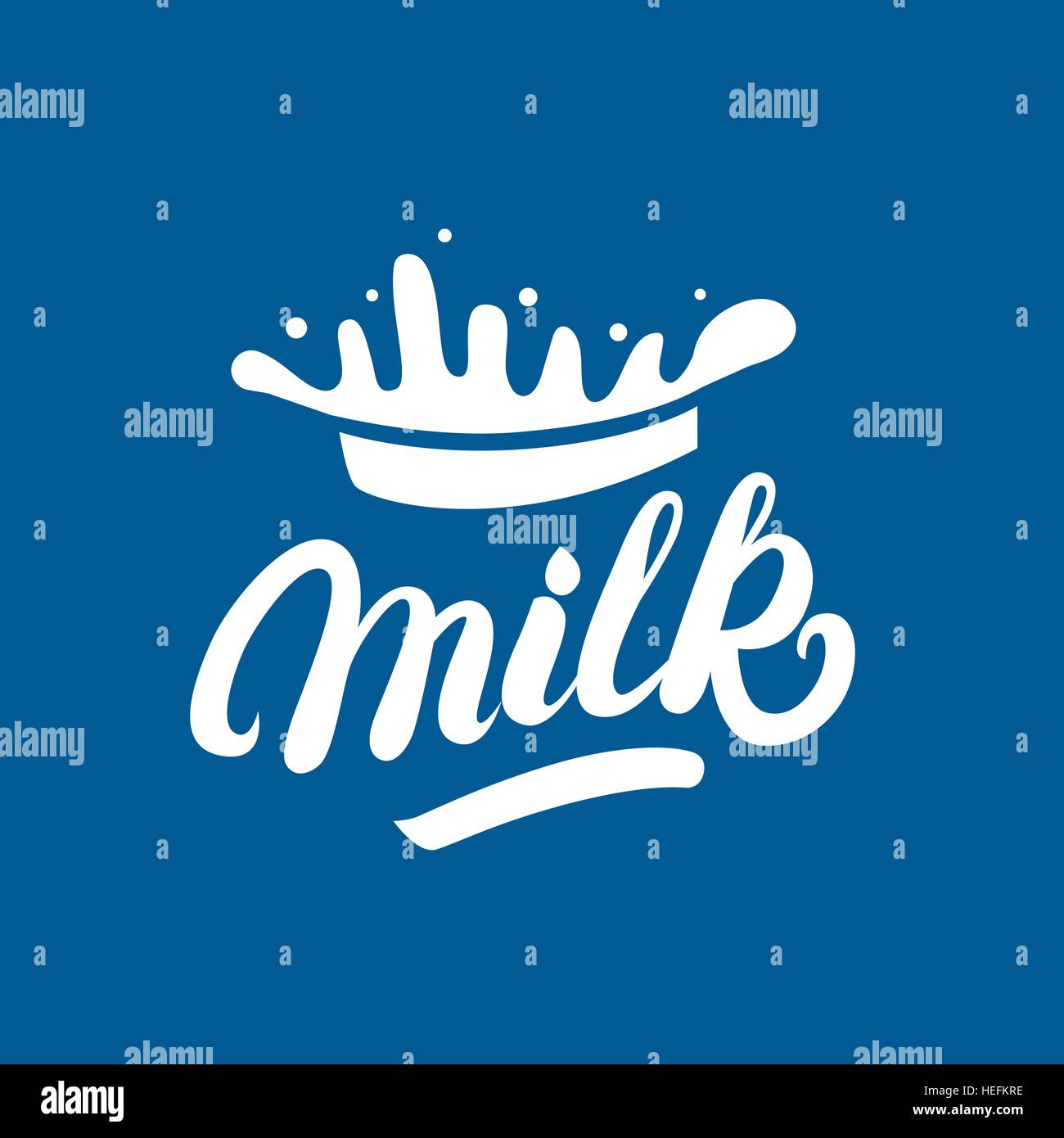 Milk hand written lettering logo, label or badge. Design elements with ...