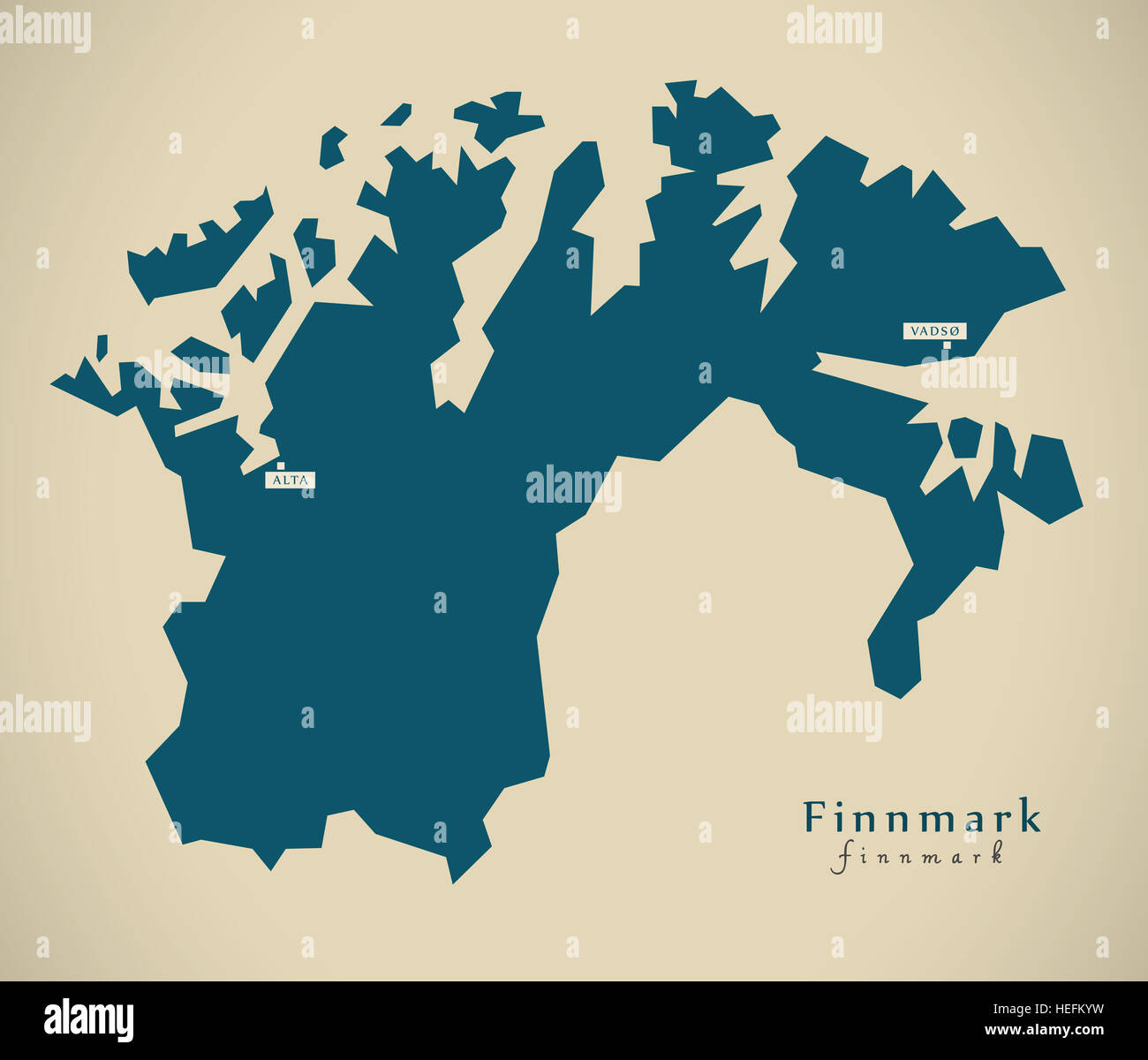 Finnmark map hi-res stock photography and images - Alamy